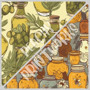 FARMERS MARKET : Printable Pattern, Seamless Design, Background ...