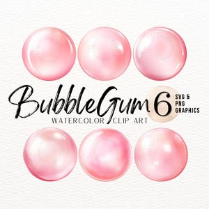 Bubble Gum Watercolor Clipart | Candy SVG | Sweets PNG | Halloween ...