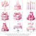 Pink Birthday Watercolor Clipart Bundle Pink Cake PNG - Etsy