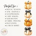 Pumpkin With Bows Watercolor Clipart Bundle Happy Halloween - Etsy