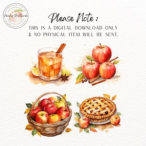 Fall Apple Watercolor Clipart Bundle | Autumn PNG | Apple Pie SVG ...
