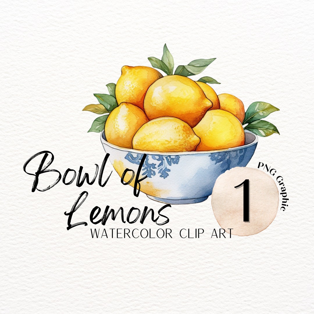 Watercolor Lemon Clipart | Fruit Sublimation PNG | Junk Journal Art ...