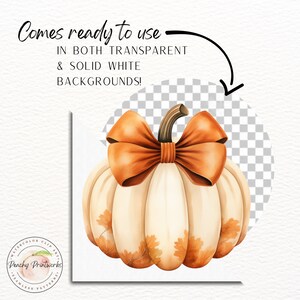 Pumpkin With Bows Watercolor Clipart Bundle | Happy Halloween SVG ...