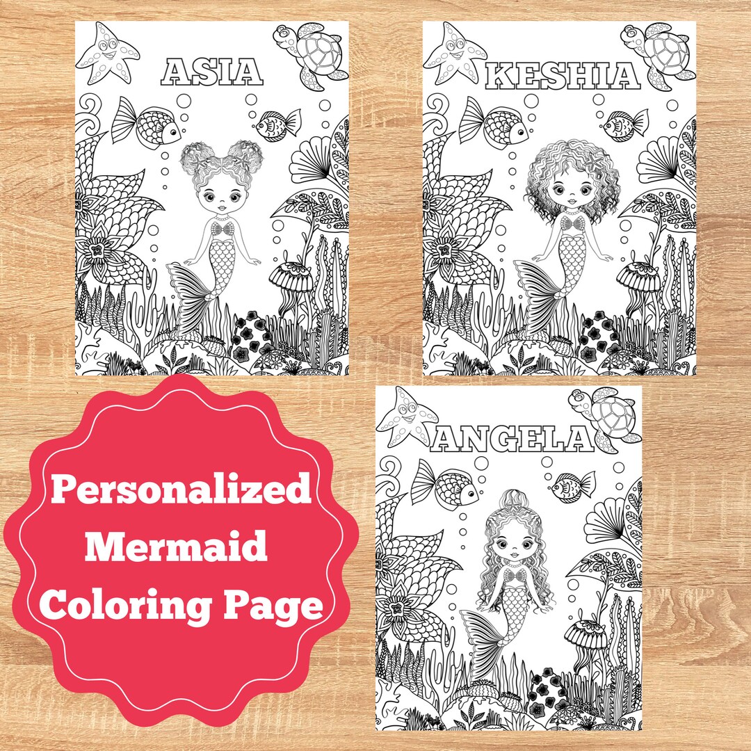 Personalized Coloring Page Custom Coloring Pages Name - Etsy Canada