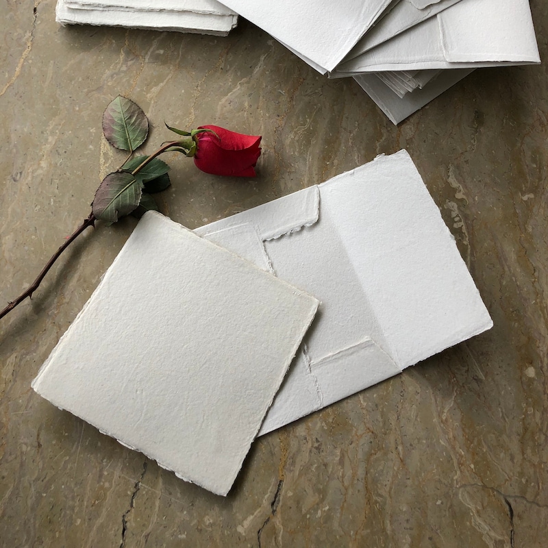 Rag Paper Square - Etsy