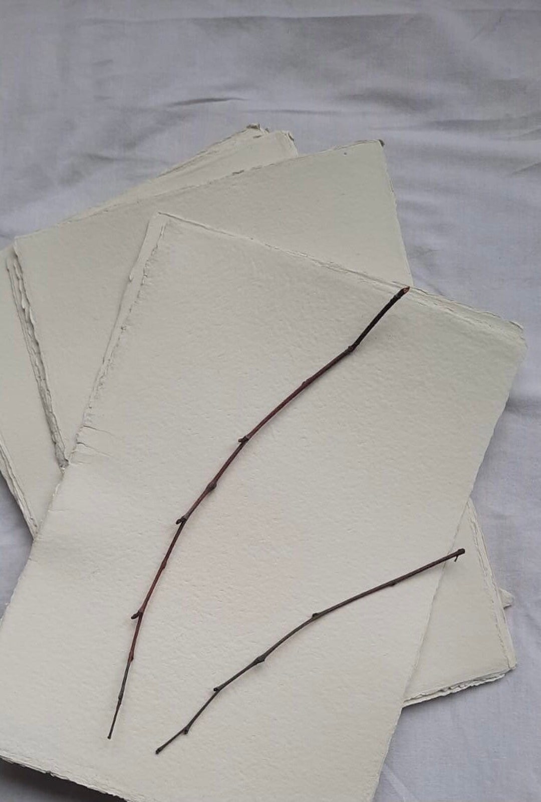8.5 X 11 Letter Size Recycled Handmade Deckle Edge Writing Paper ...