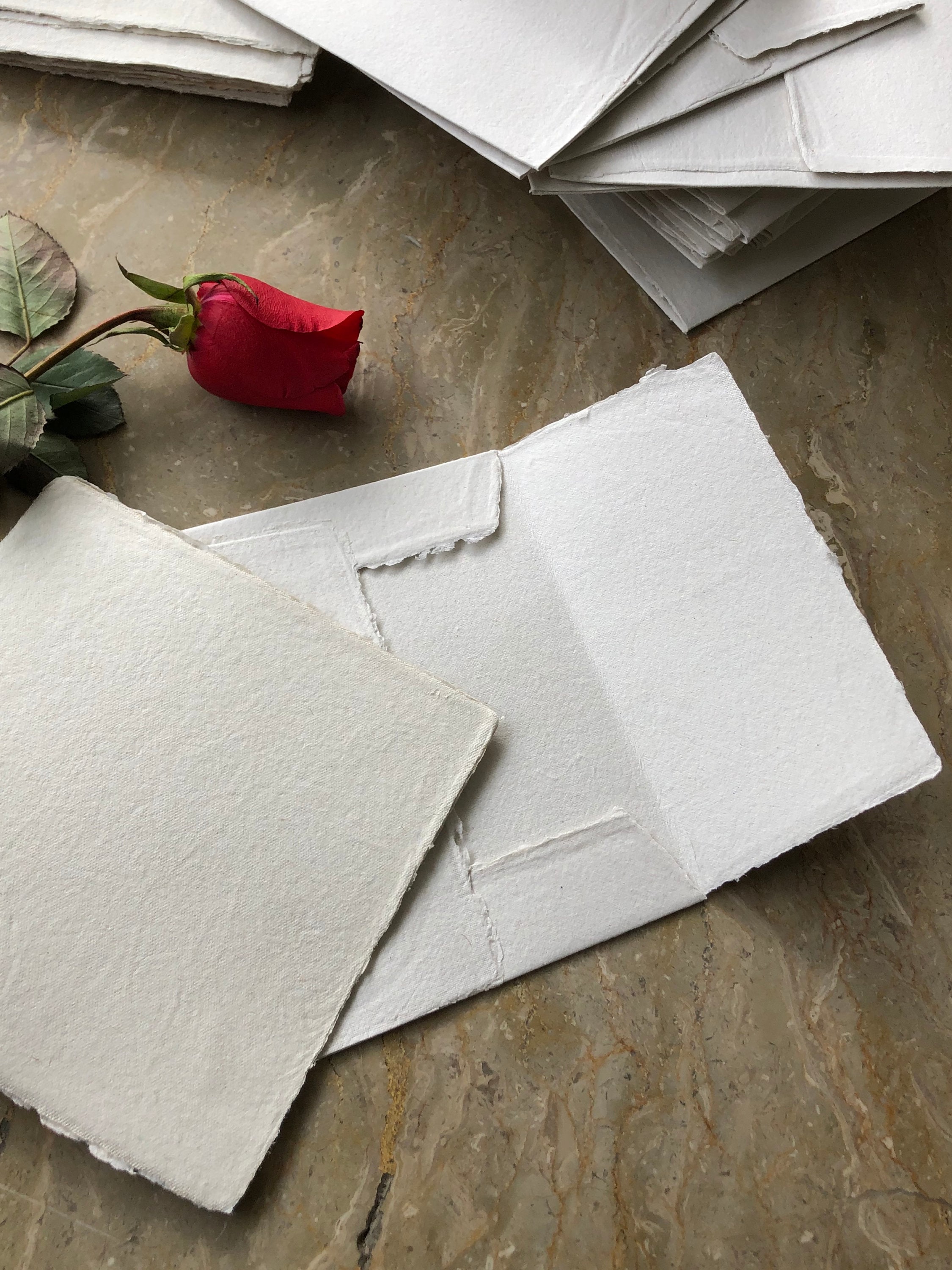 5 X 5 Square Card Deckle Edge Card Handmade Paper Deckle - Etsy Australia