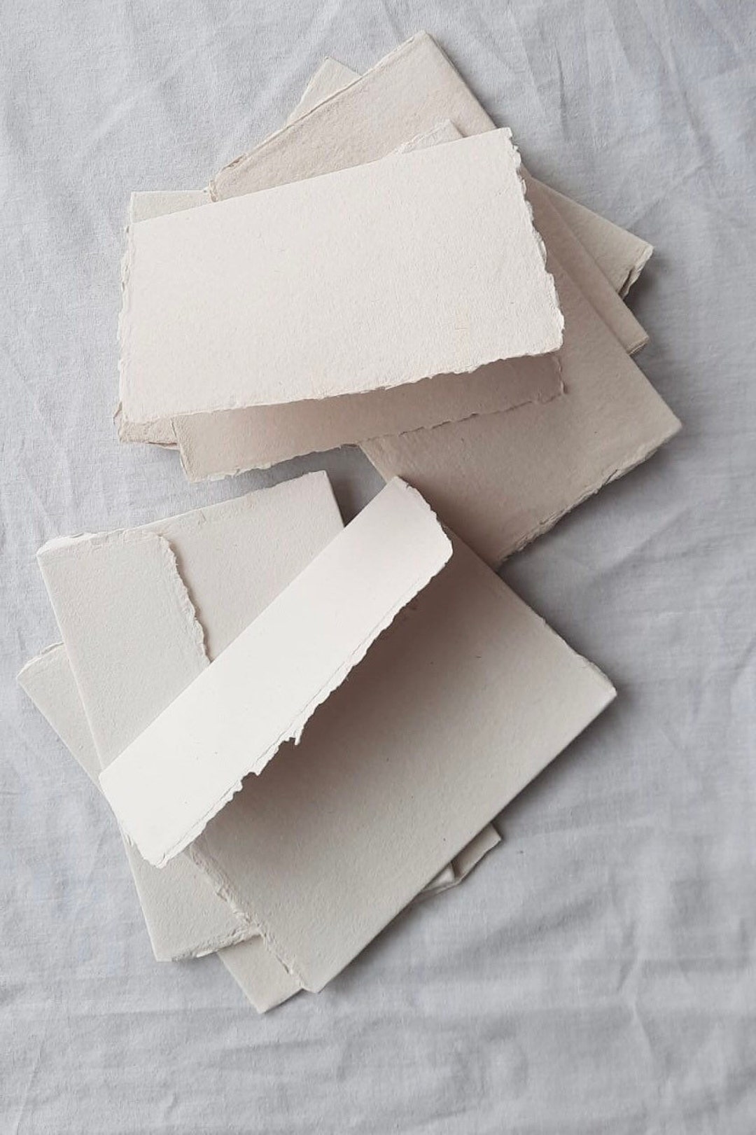 A1 Cards & Envelopes : Ivory Handmade Deckle Edge Notecards - Etsy