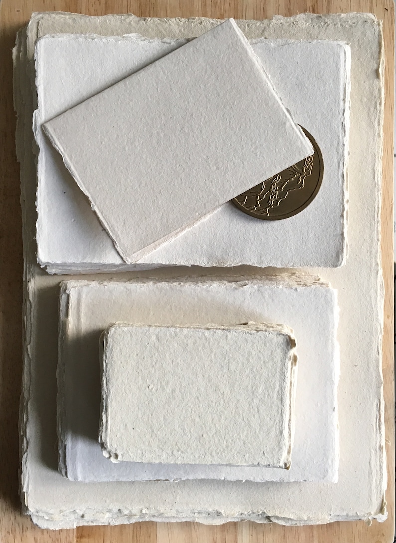 SAMPLE PACK Deckle Edge Paper Handmade Paper Card Stock | Etsy