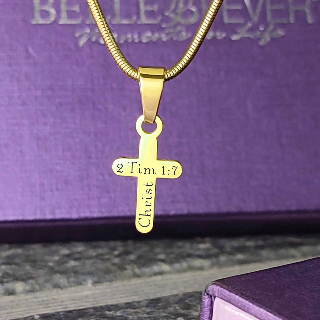 Belle Fever Cross Naamketting Gepersonaliseerd zilver goud - Etsy Nederland