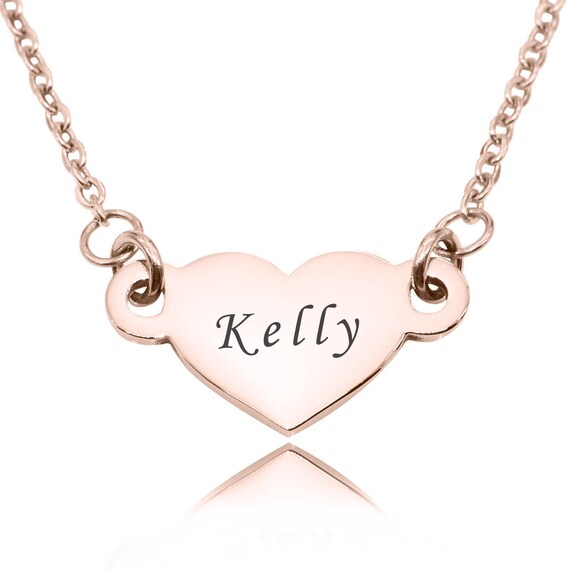 Belle Fever Personalised Precious Heart Name Necklace Customizable Gift