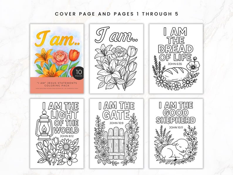 Bible Verse Coloring Pages, Christian Coloring Pages, I Am Statements ...