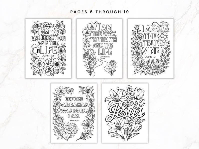 Bible Verse Coloring Pages, Christian Coloring Pages, I Am Statements ...