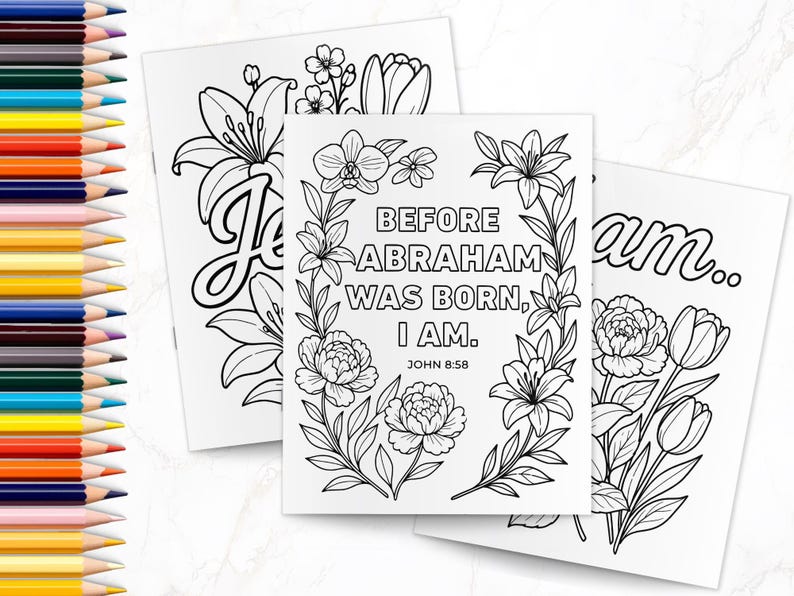 Bible Verse Coloring Pages, Christian Coloring Pages, I Am Statements ...