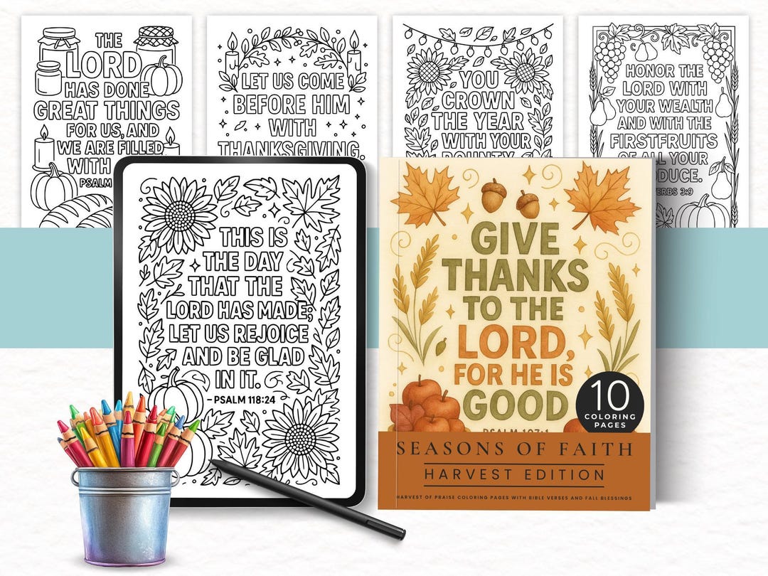 Christian Coloring Book Harvest, Seasons of Faith: Harvest Edition ...