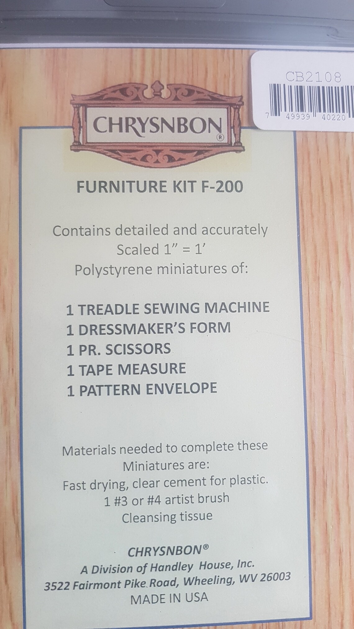 Dollhouse Miniature Chrysnbon Furniture Kit 1:12 Scale - Etsy
