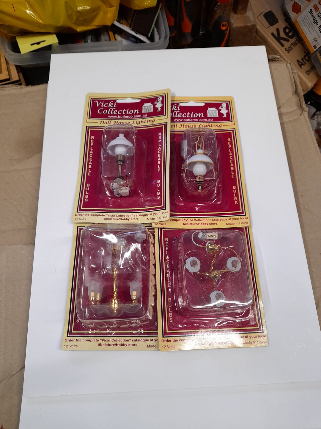 1:12 Scale Three Ceiling Lights and Lamp - Discounted - Etsy Australia
