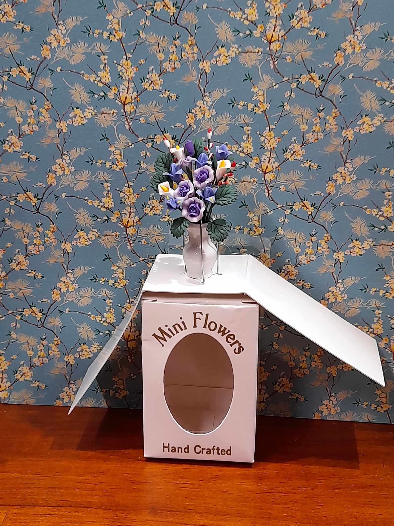 Dollhouse Miniature 1:12 Scale Flower Arrangement - Brand Mini Flowers ...