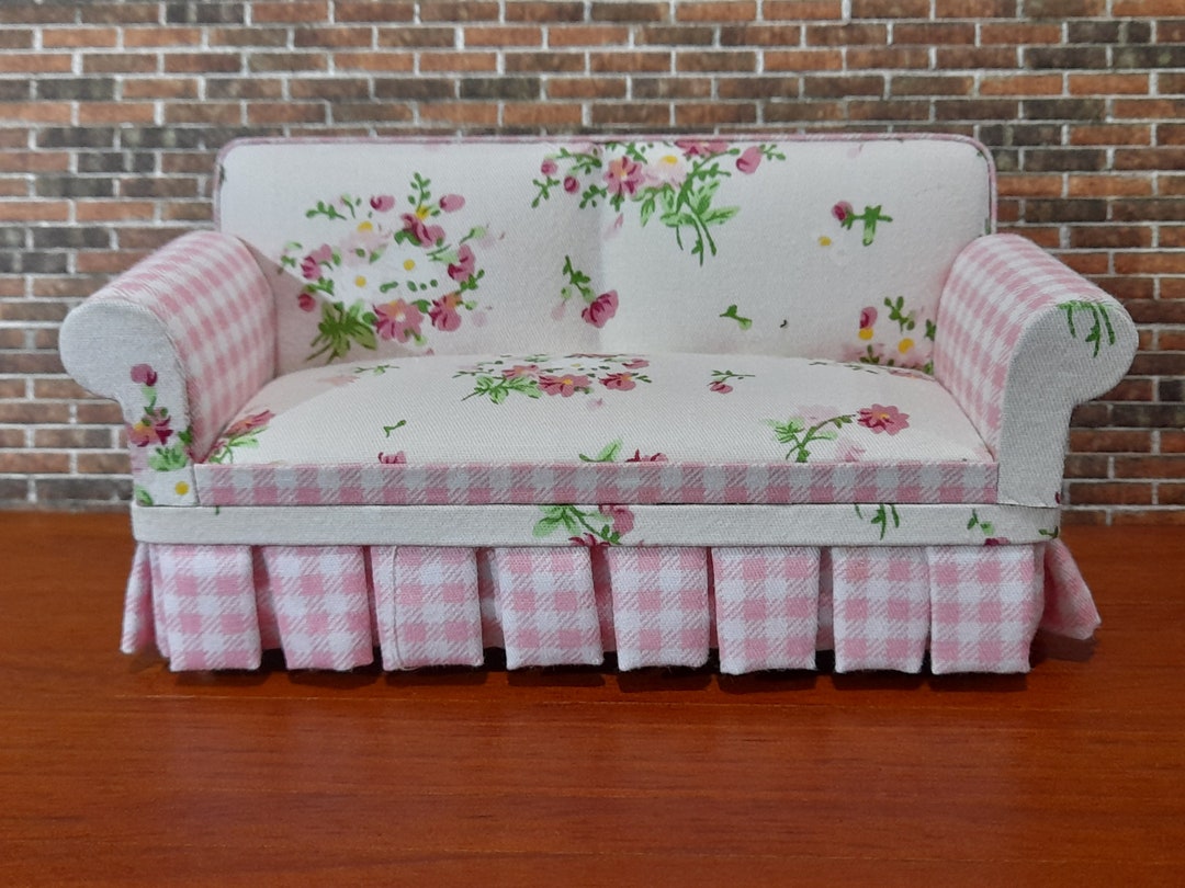 Dollhouse Miniature - Floral Miniature Couch 1:12 Scale NEW RANGE - Etsy
