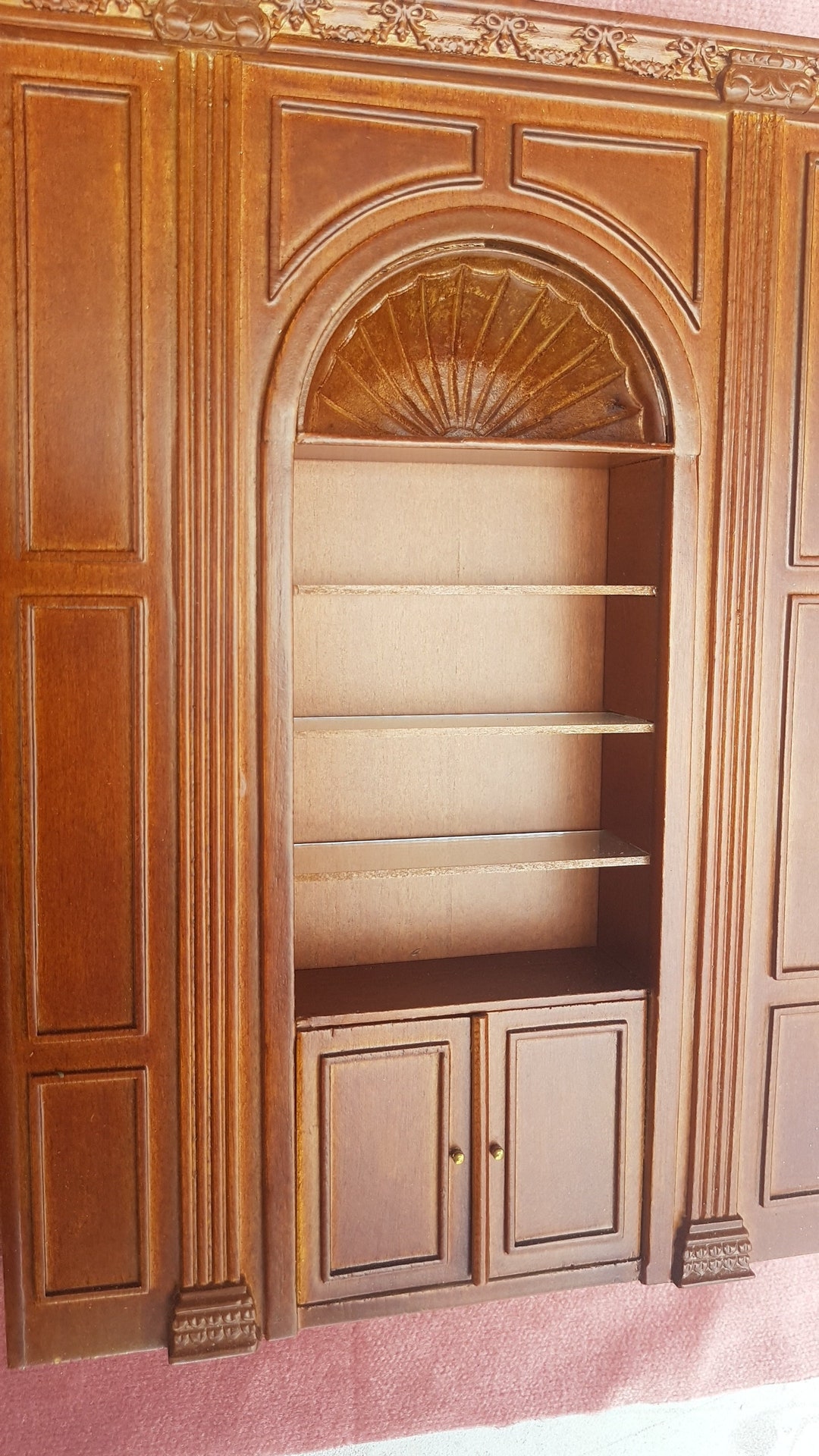 Beautiful Bespaq Sea Shell Carved Bookcase Wall Unit 1:12 Scale - Etsy