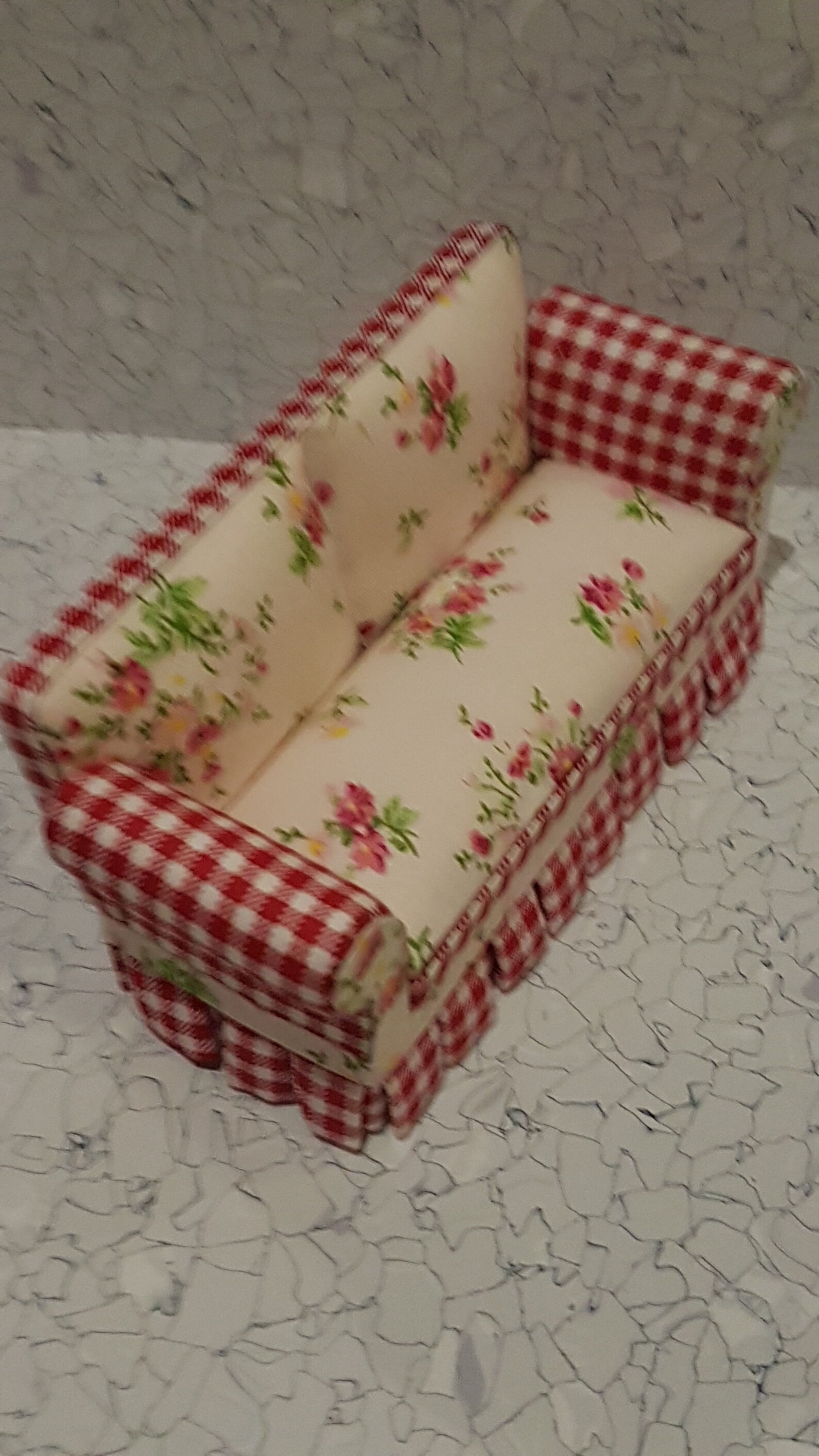 Dollhouse Miniature - Floral Miniature Couch 1:12 Scale - Etsy