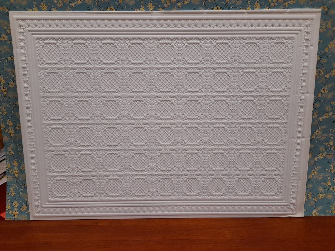 Dollhouse Miniature - Dollhouse Ceiling Paper Embossed Textured Foam ...