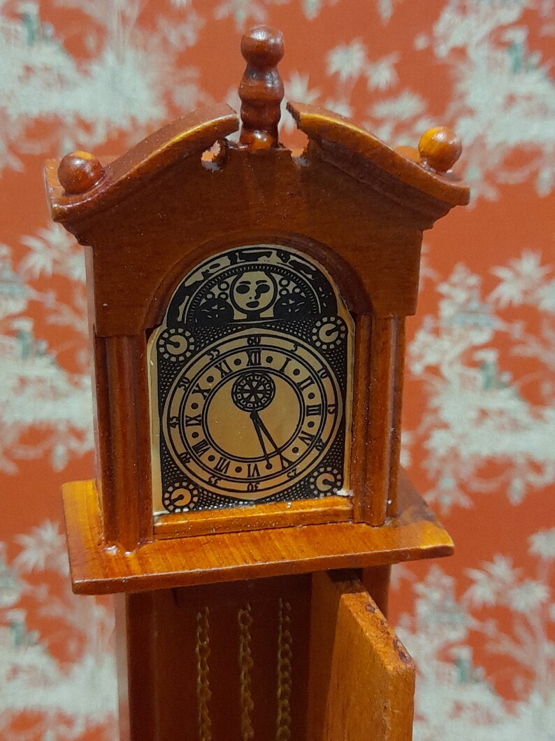 Dollhouse Miniature - Grandfather Clock Brown 1:12 Scale - Etsy