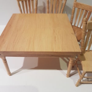Dollhouse Miniature 1:12 Scale Pine Table and 4 Chairs LAST ONE - Etsy