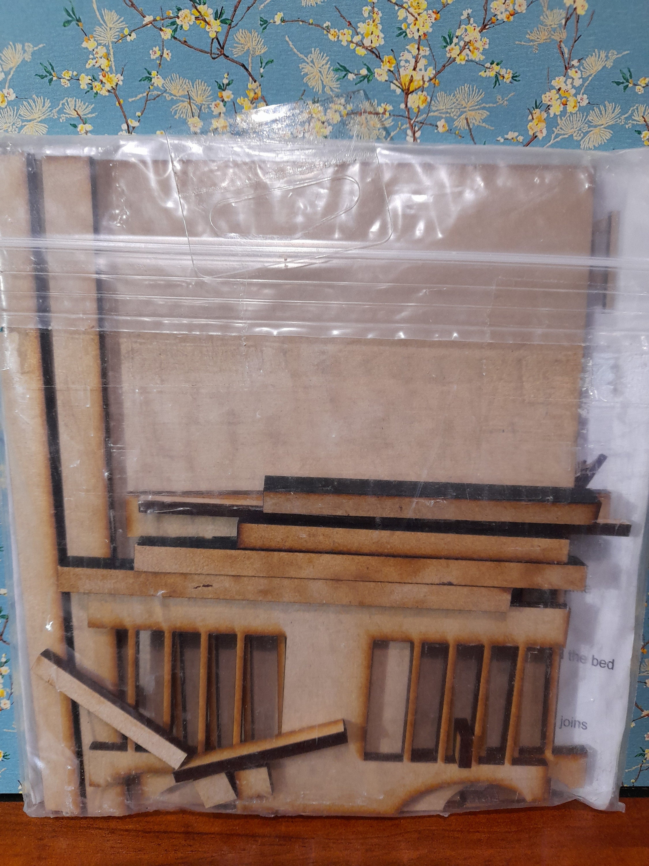 Dollhouse Miniature MDF 1:12 Scale Double Bed Kit - Comes With ...