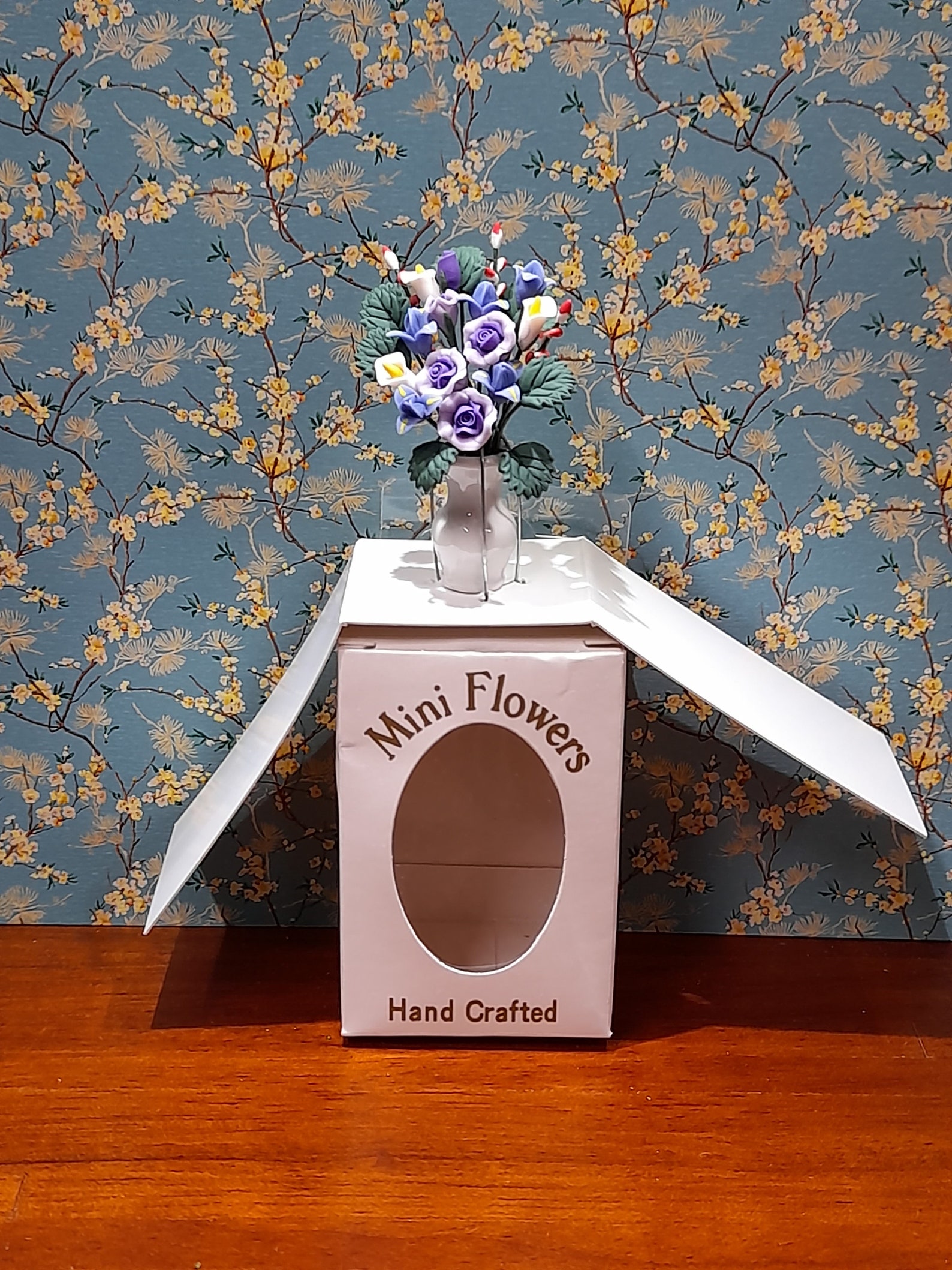 Dollhouse Miniature 1:12 Scale Flower Arrangement - Brand Mini Flowers ...