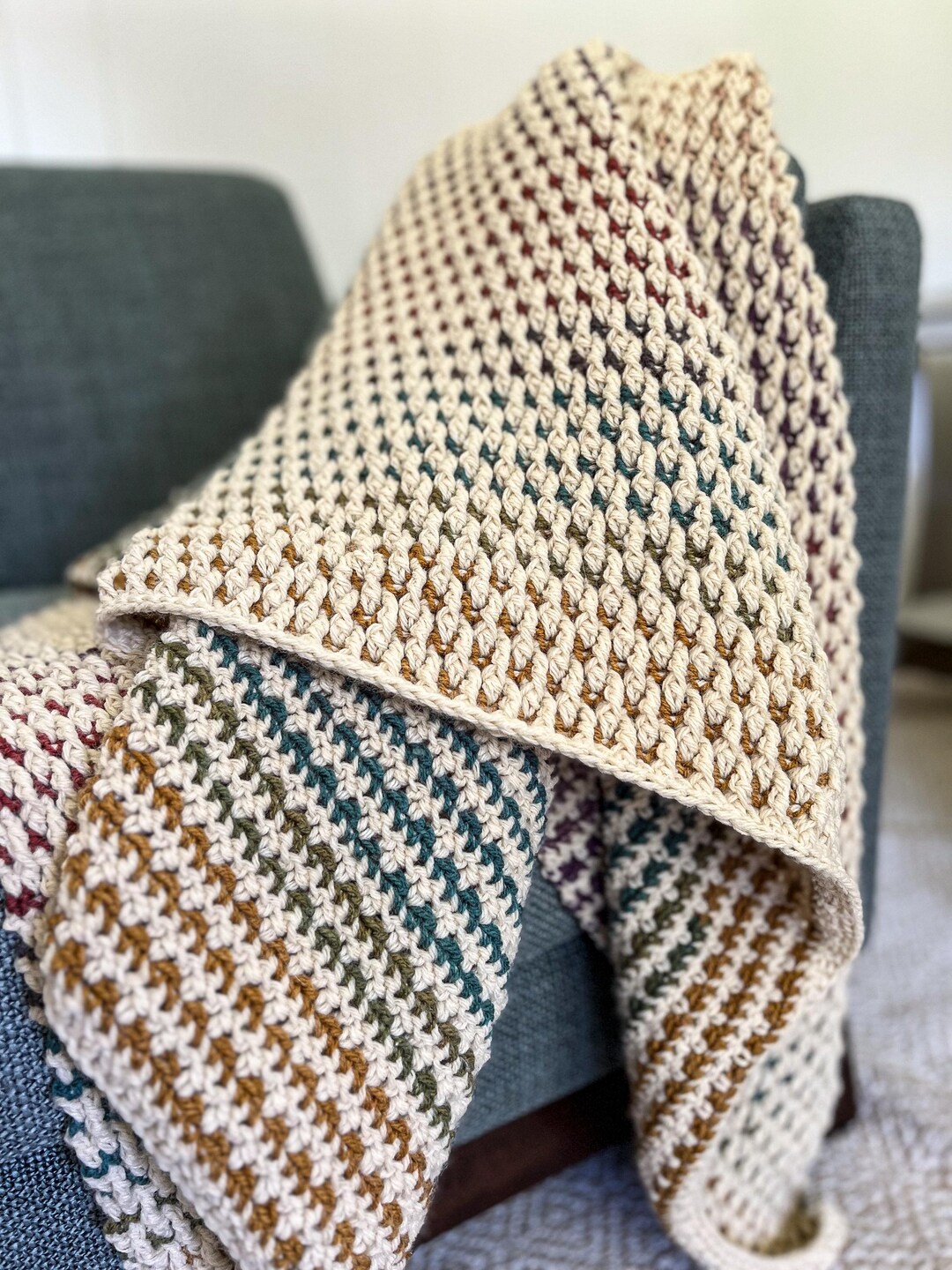 CROCHET BLANKET PATTERN - Cozy Gradient Ombre Throw Blanket - Etsy