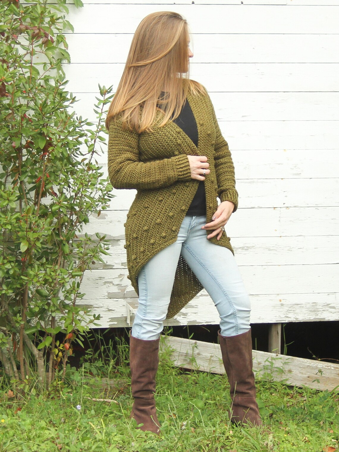 Crochet Cardigan Pattern Long Cardigan Sweater Easy - Etsy