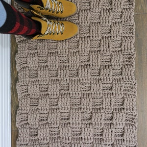 CROCHET PATTERN - DIY Easy Chunky Crochet Rug Pattern With Super Bulky ...