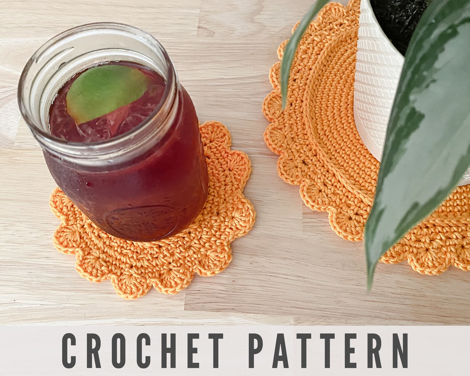 Crochet Coaster Pattern for Drinks and Plants - Etsy