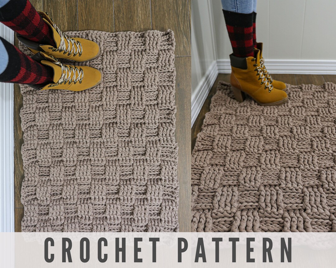 CROCHET PATTERN - DIY Easy Chunky Crochet Rug Pattern With Super Bulky ...