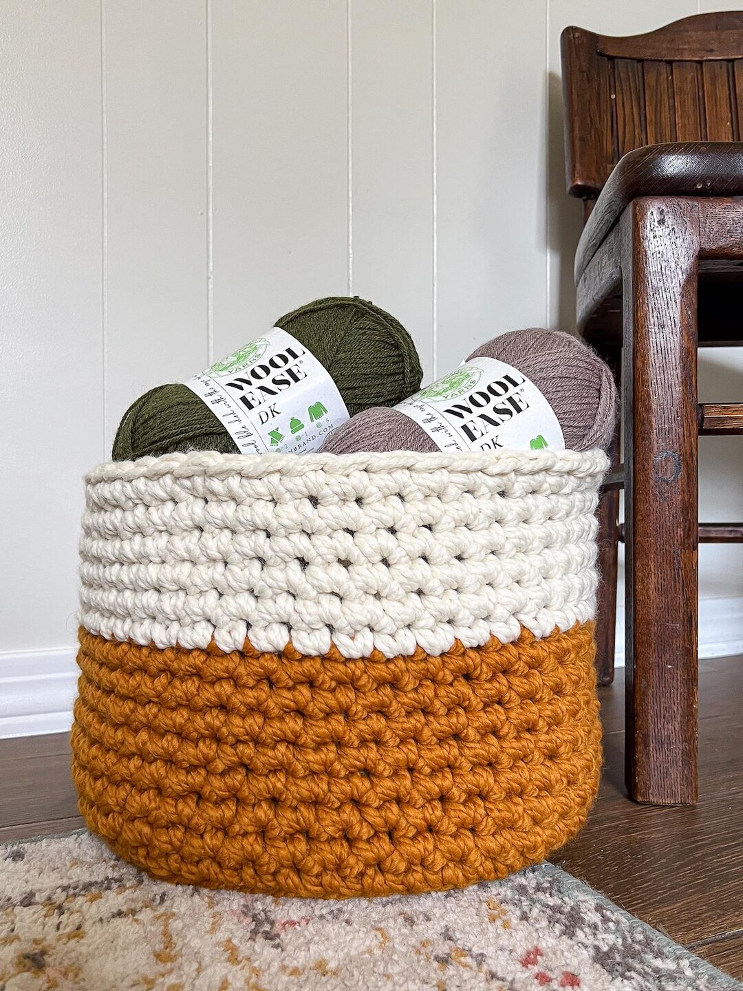 Chunky Crochet Basket Pattern: Easy Round Design (PDF Pattern) - Etsy UK