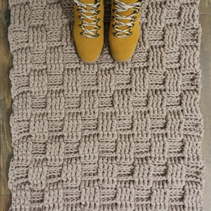 CROCHET PATTERN - DIY Easy Chunky Crochet Rug Pattern With Super Bulky ...