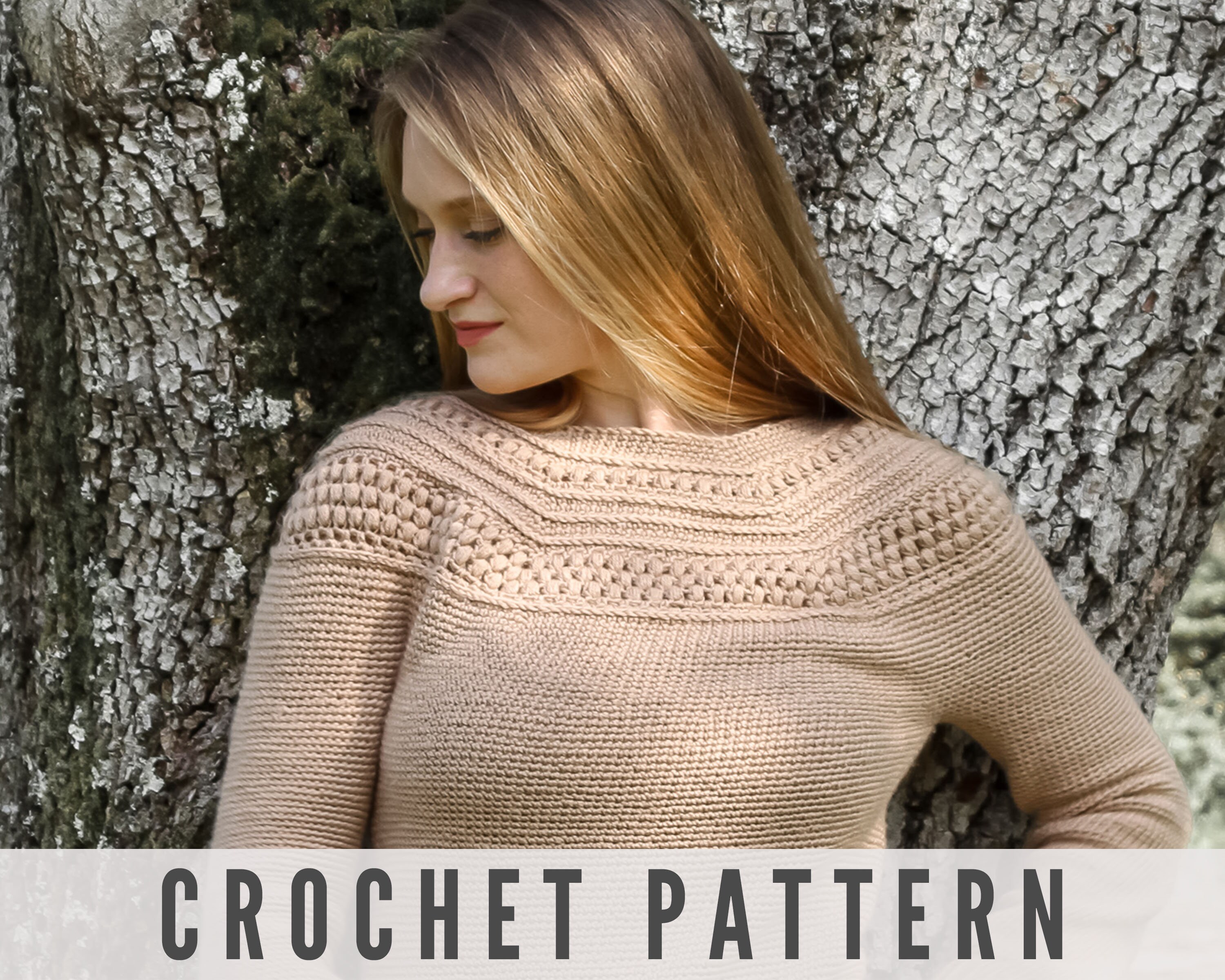 CROCHET PATTERN Top Down Yoke Sweater Seamless No Seams - Etsy