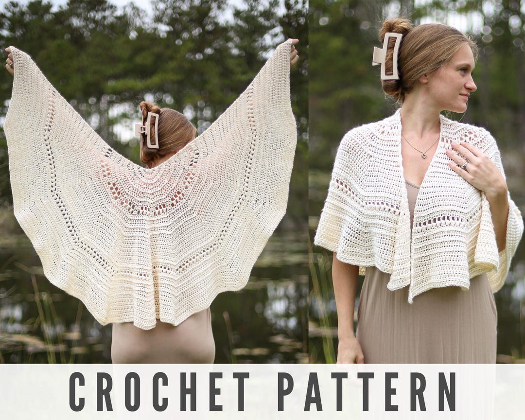 CROCHET PATTERN Lace Circular Crochet Shawl Pattern Full Circle Vintage ...