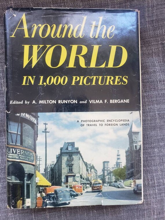 Vintage Book Around the World in 1000 Pictures 1954 Edition A. | Etsy