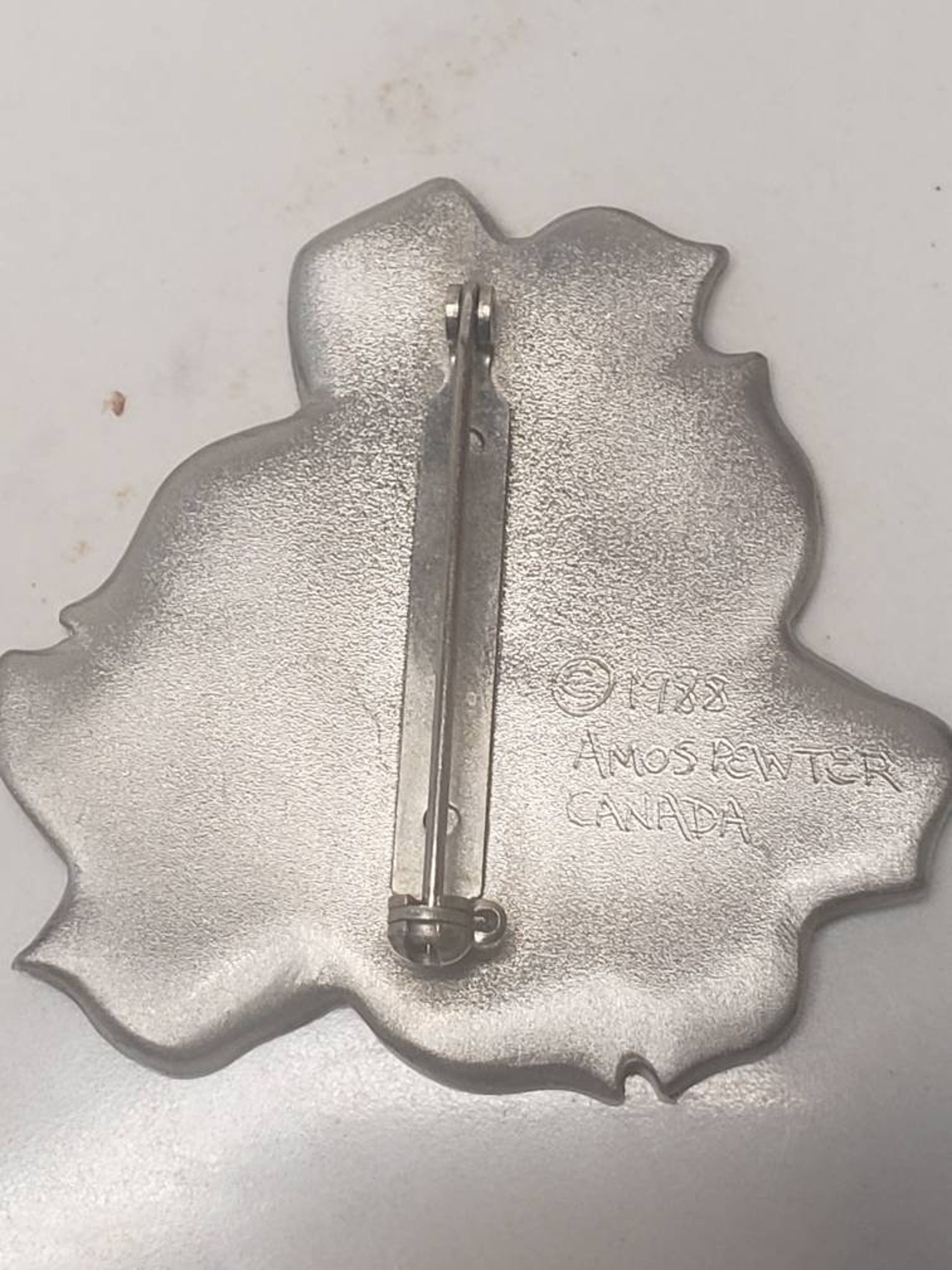 1988 Amos Pewter Canada Brooch Pin Vintage 1980s Jewelry - Etsy