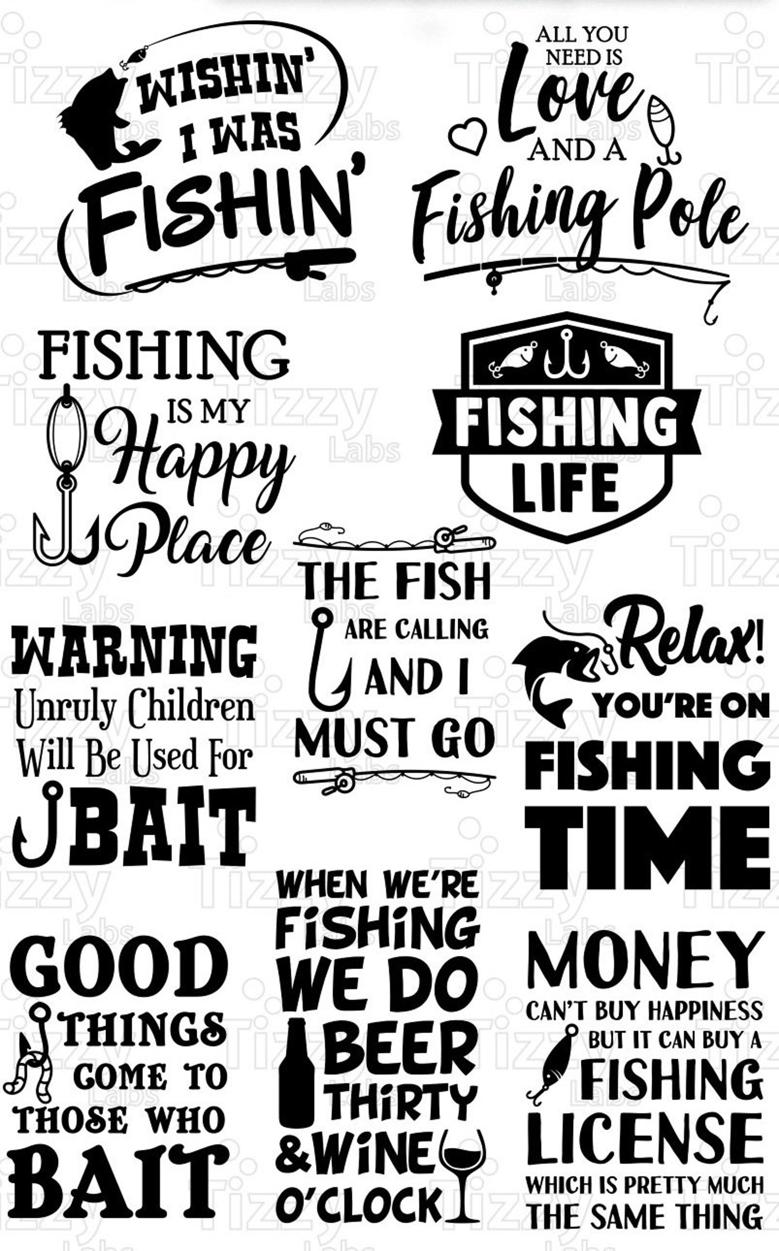 Fishing Svg Bundle Set SVG Files Fishing Svg Files for | Etsy