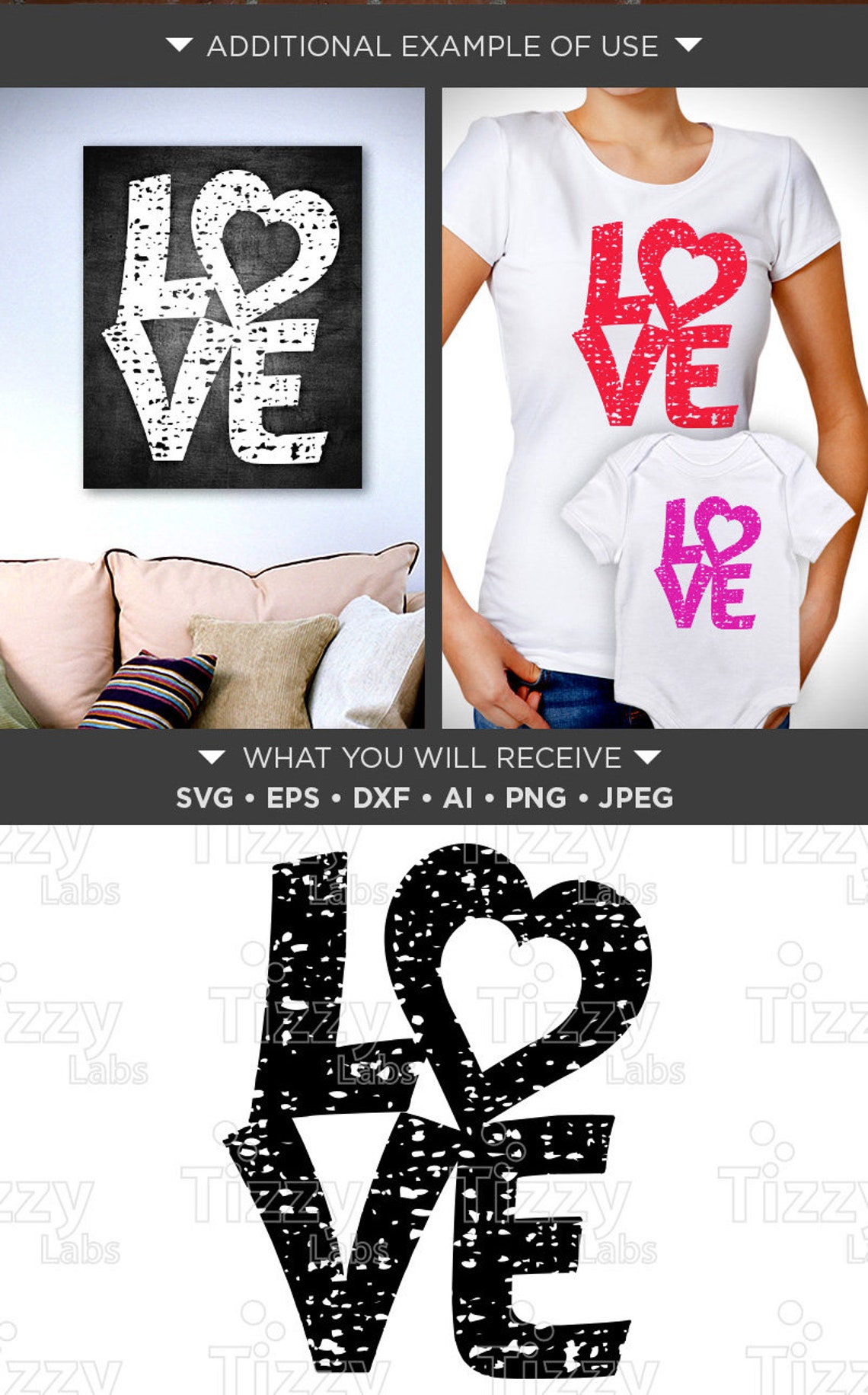 LOVE Sign SVG Grunge Svg Love Svg Valentines Svg File | Etsy