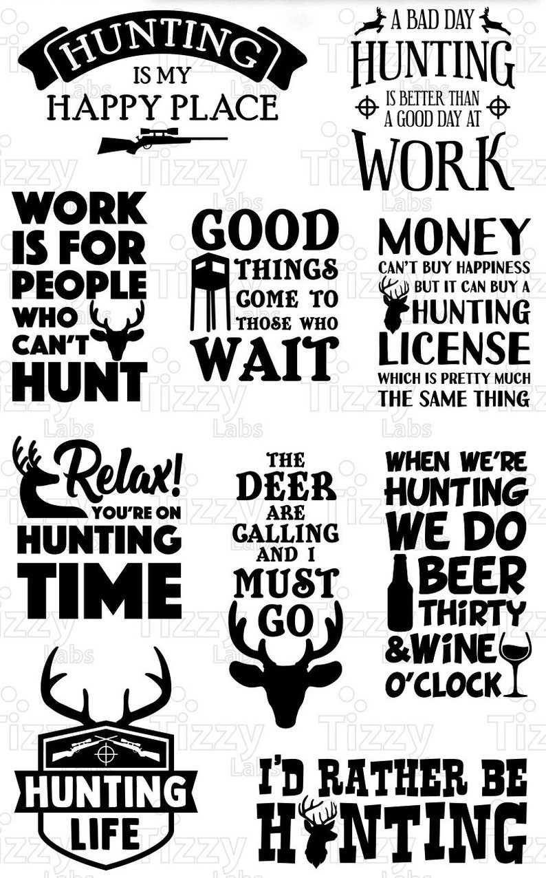 HUNTING Svg Bundle Set HUNTING Signs Hunting Decor Svg Files | Etsy