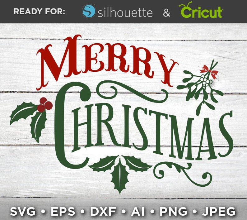 Rustic Merry Christmas SVG File Old Fashioned Merry | Etsy