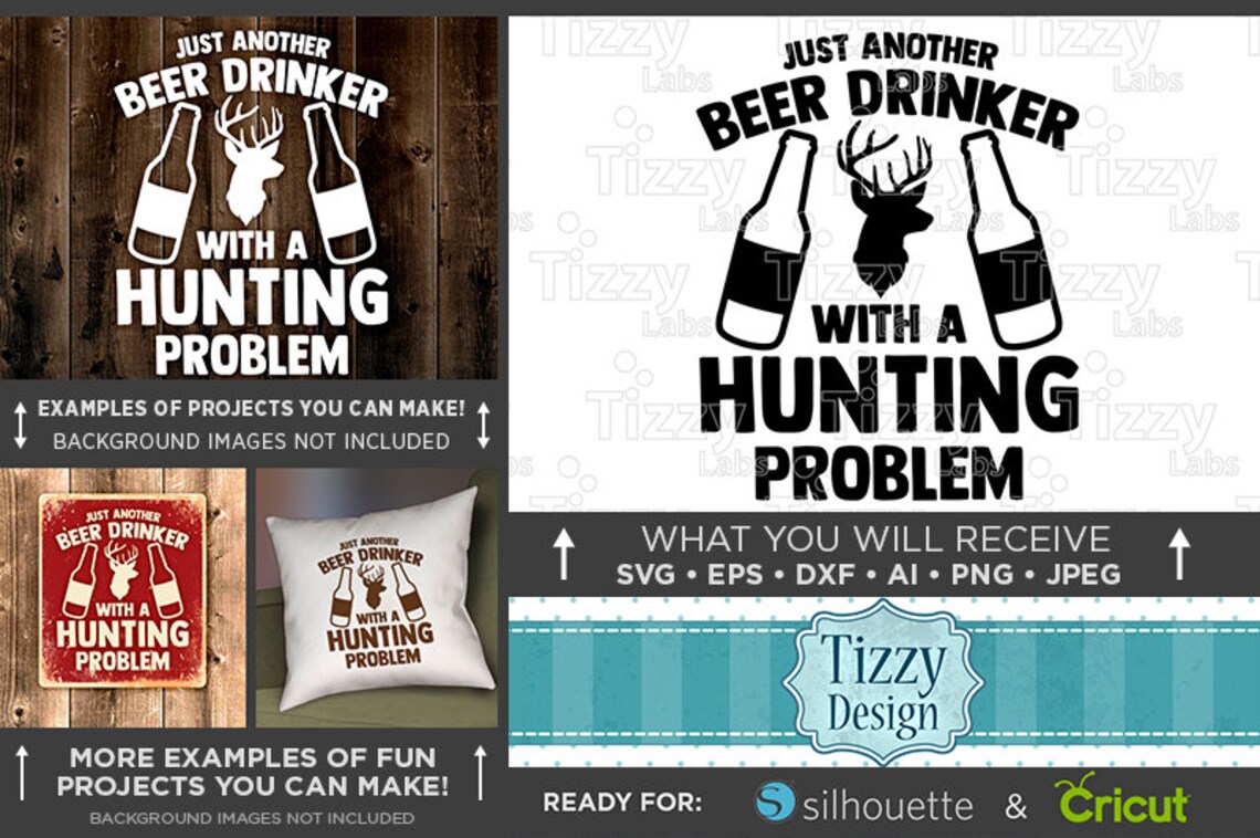 Beer Drinker With Hunting Problem Deer HUNTING SVG Files - Etsy