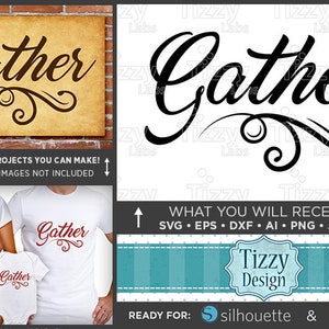 Gather Sign Gather SVG Gather Printable Printable Digital File Stencil ...