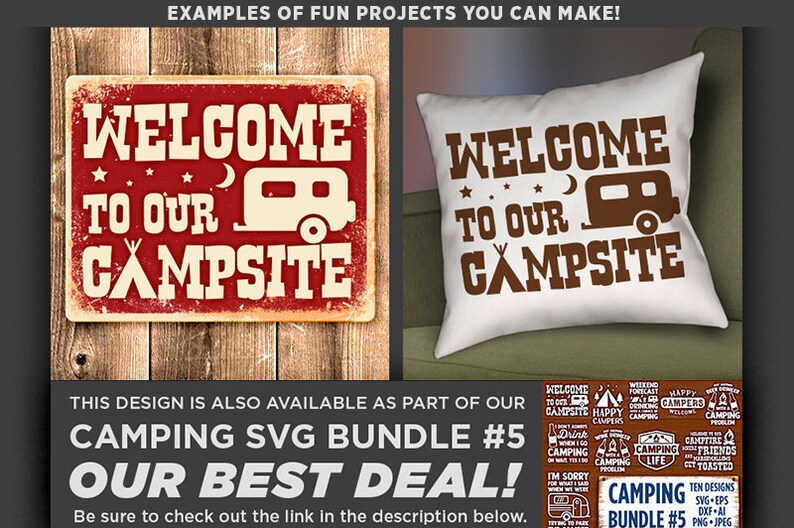 Welcome To Our Campsite Svg Files Camping Svg Camping Etsy
