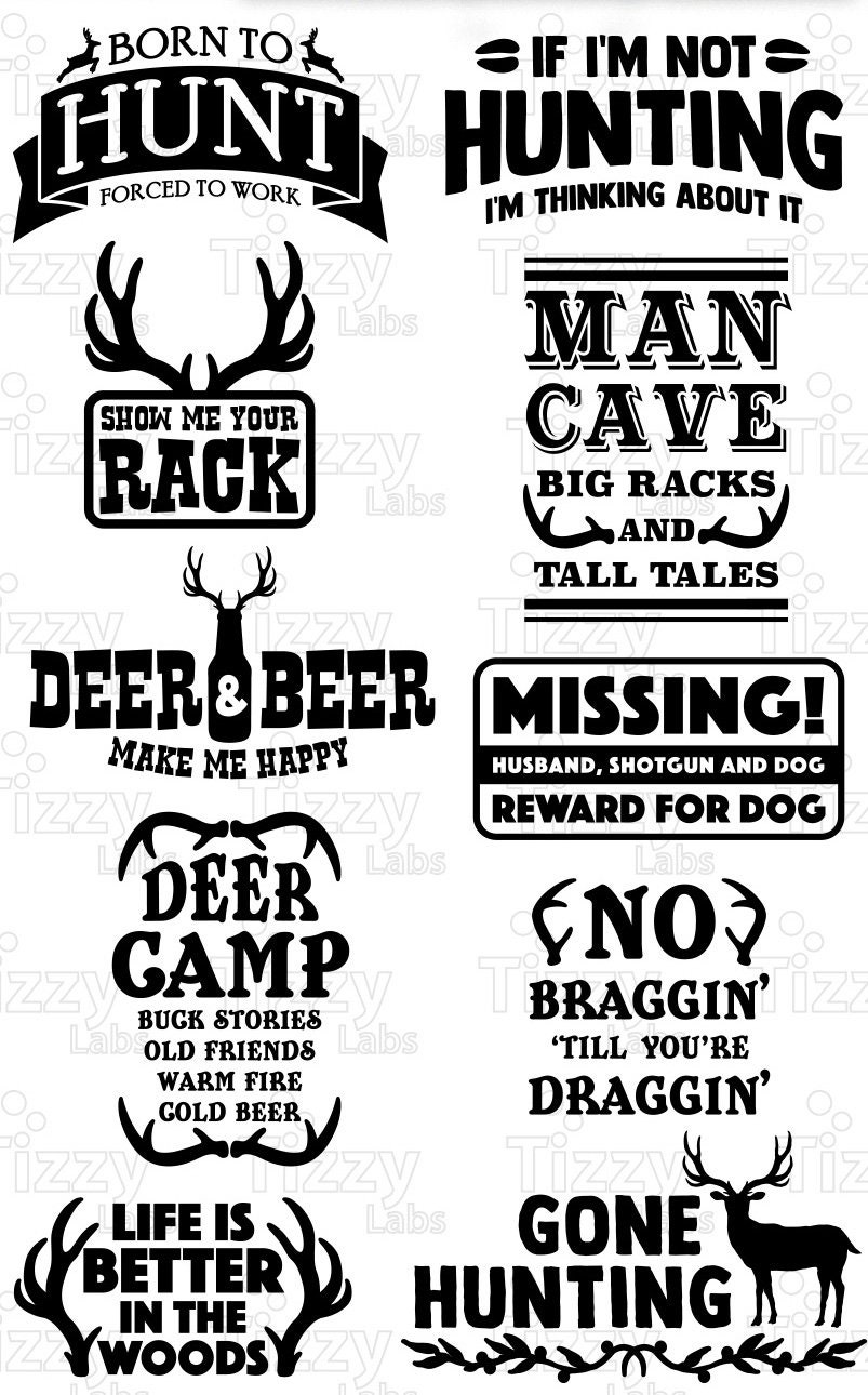 HUNTING Svg Bundle Set 3 HUNTING Signs Hunting Decor Svg | Etsy
