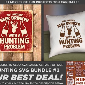 Beer Drinker With Hunting Problem Deer HUNTING SVG Files HUNTING Signs ...